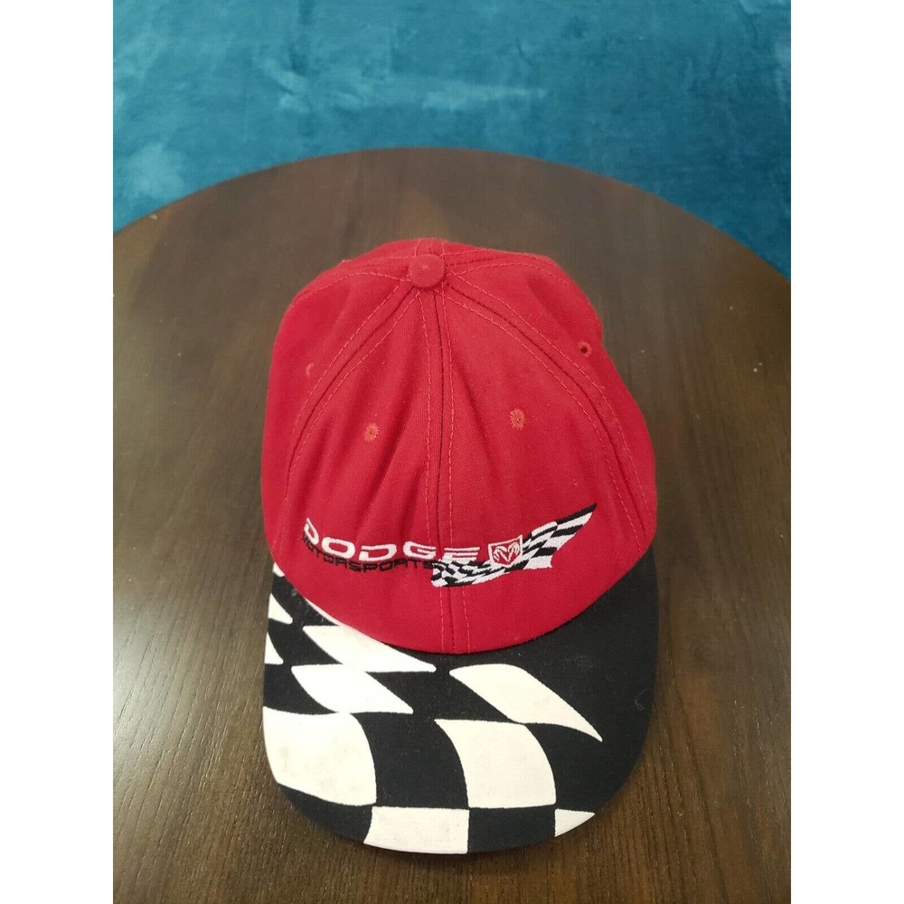 Vintage Dodge Motorsports Hat Cap Nascar Red Black Ra… - Gem